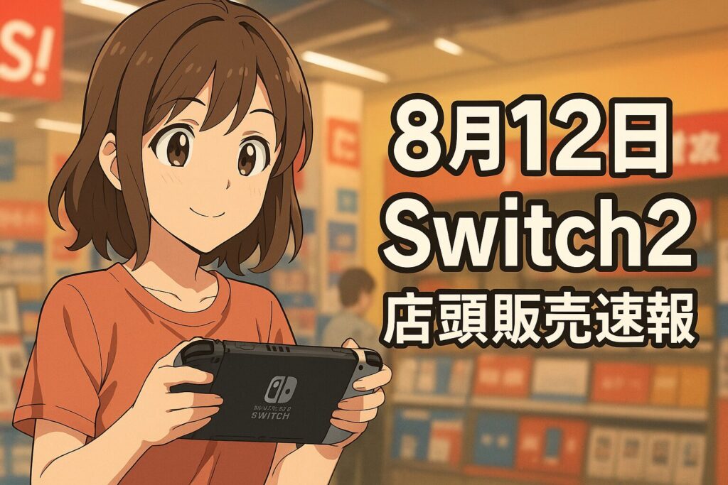2025年8月12日 Switch2店頭販売速報｜イオン・ゲオ・ヨドバシ・ビックカメラ・エディオン在庫状況と狙い目時間 | お役立ち情報学ぶログ